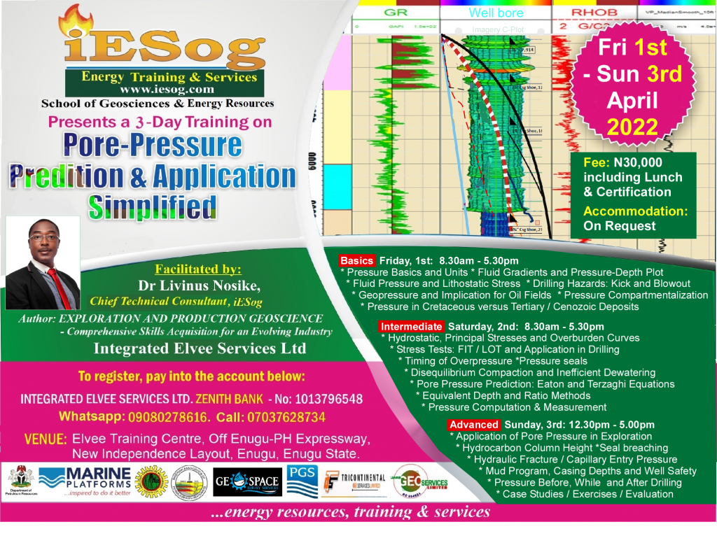 Intensive Weekend Training on PORE PRESSURE PREDICTION - IESog